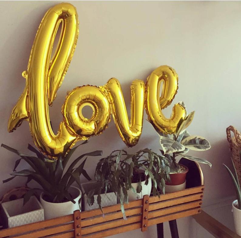 Gold Love Foil Balloon | Decoren Party Store