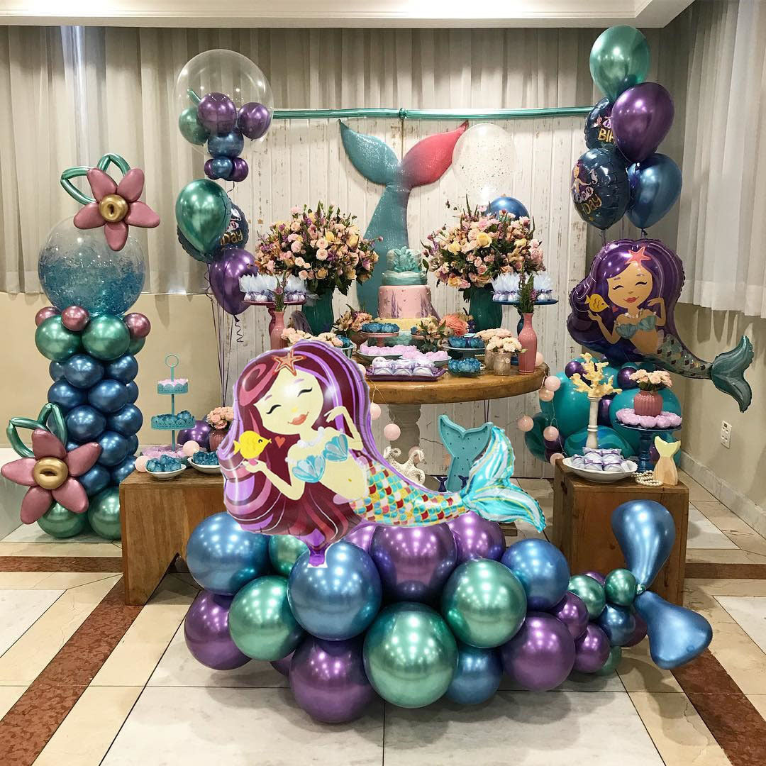 Mermaid Underwater Themed Birthday Party Set | Decoren Party Supplies